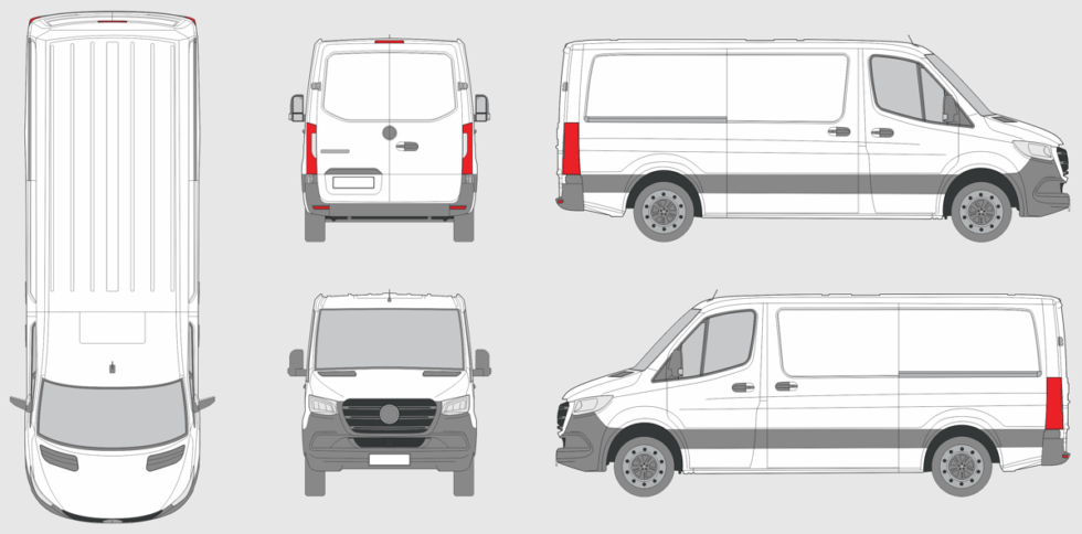 Mercedes Benz Sprinter 2018 Van - Vehicle Templates Unleashed