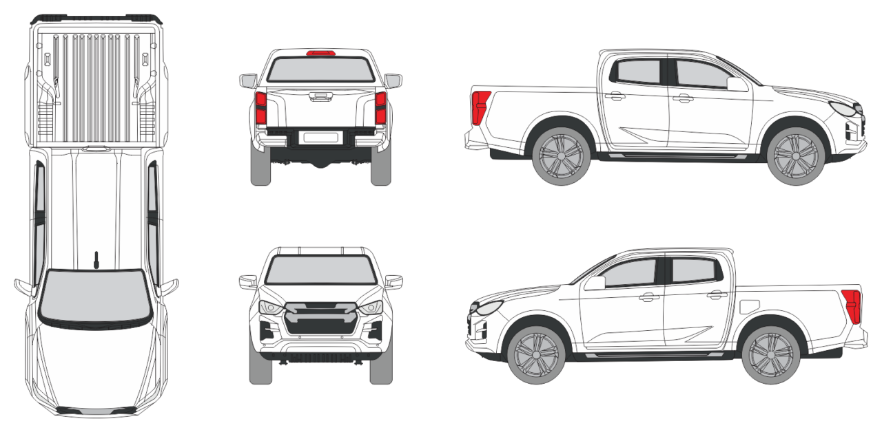 Isuzu D-Max 2020 Crew Cab - Vehicle Templates Unleashed