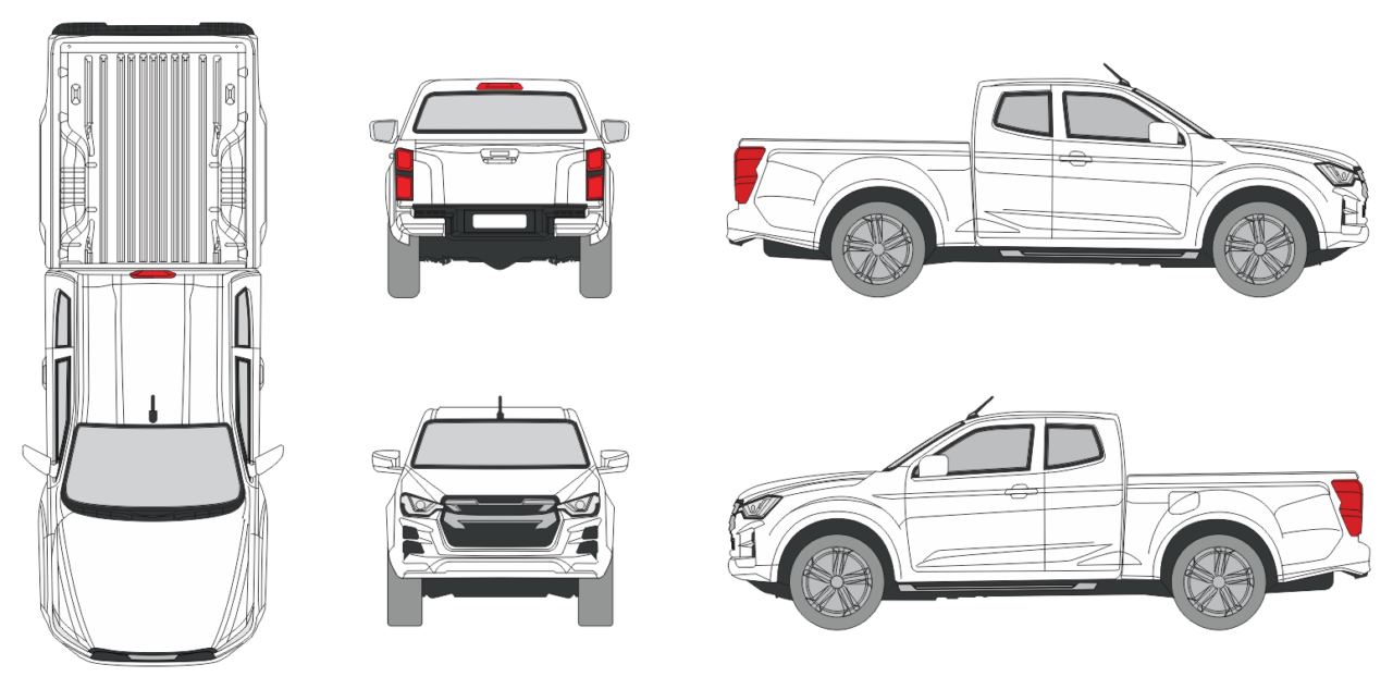 Isuzu D-Max 2020 Extended Cab - Vehicle Templates Unleashed