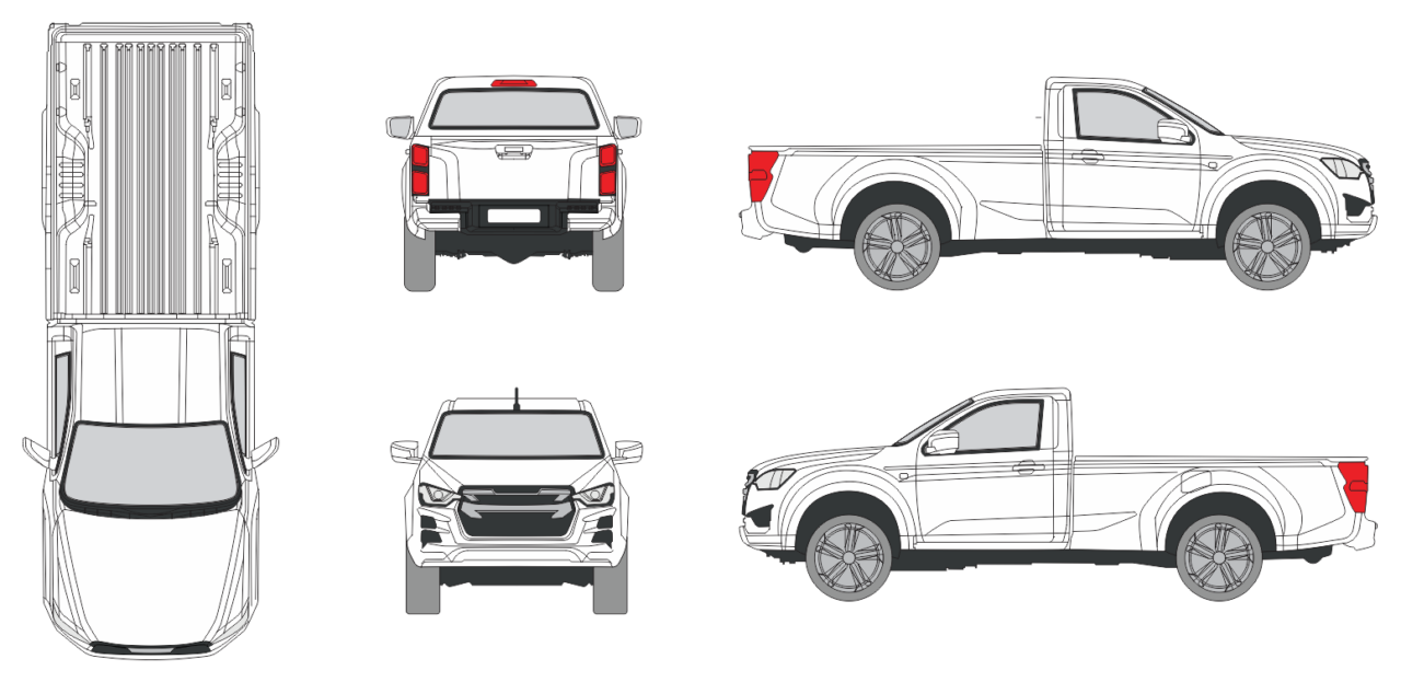 Isuzu D-Max 2020 Regular Cab - Vehicle Templates Unleashed
