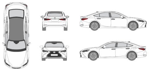 Lexus ES 350 H 2021 - Vehicle Templates Unleashed