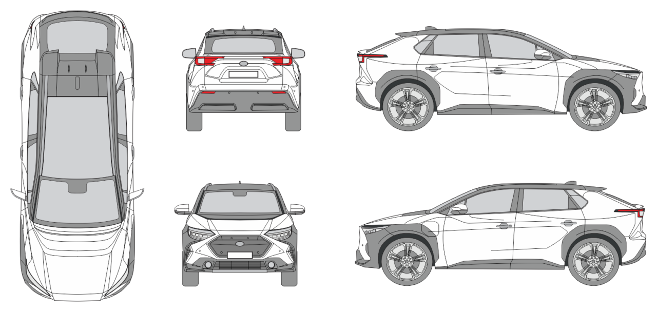 Toyota bZ4X 2022 - Vehicle Templates Unleashed