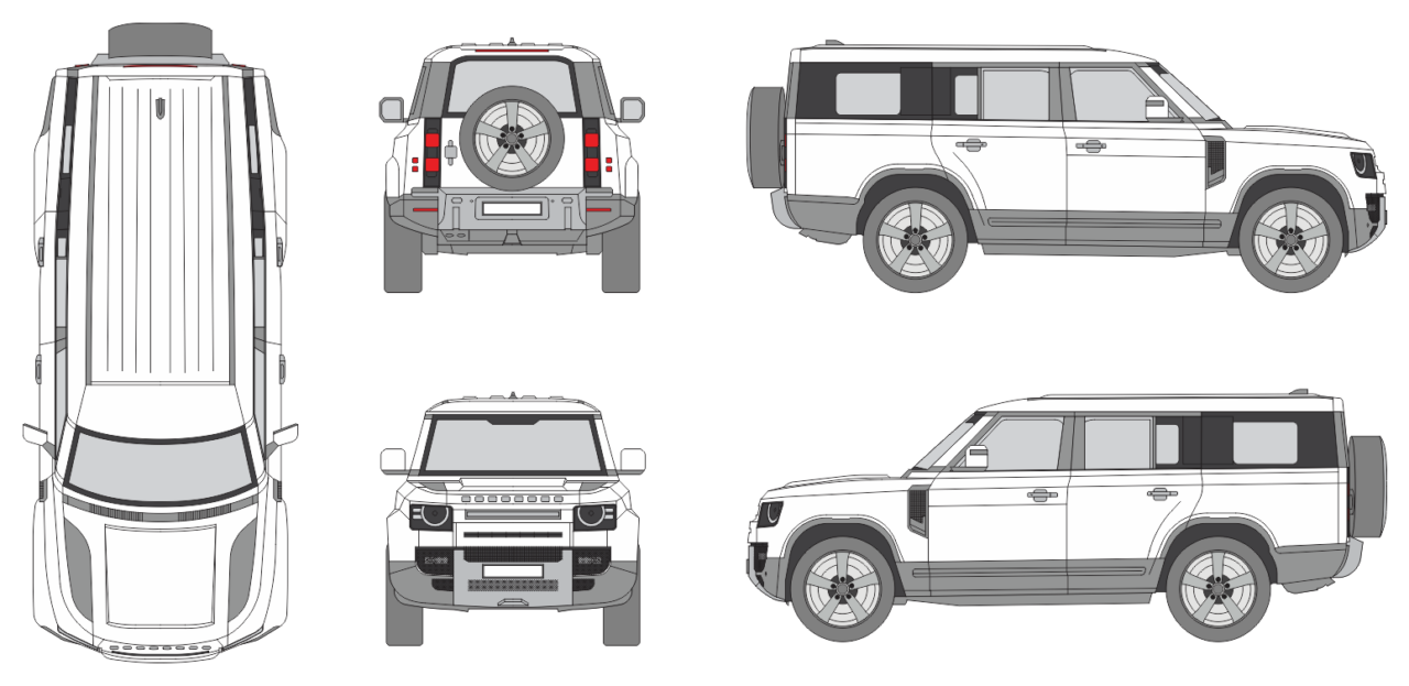 Landrover Defender 130 2019 - Vehicle Templates Unleashed