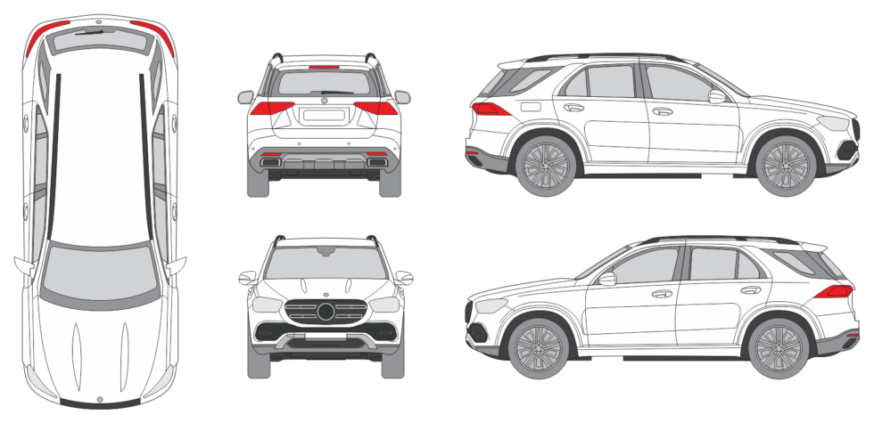 Mercedes Benz GLE V167 2019 Short - Vehicle Templates Unleashed