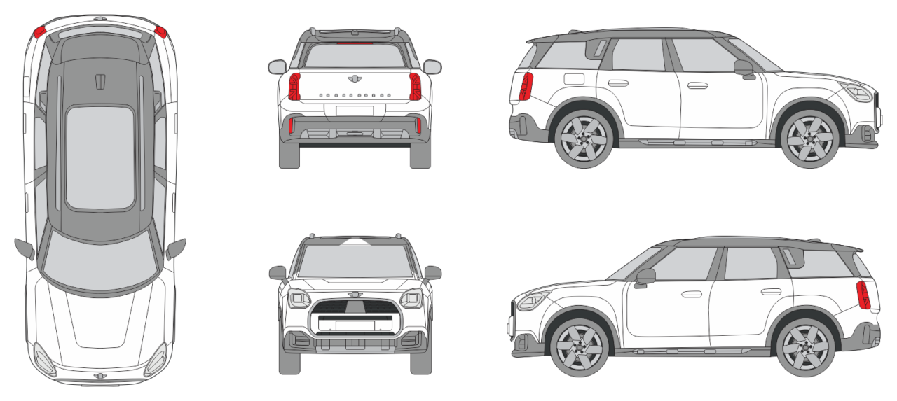Mini Cooper Countryman 2023 - Vehicle Templates Unleashed