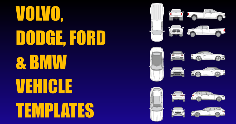 Volvo, Dodge, Ford and BMW Vehicle Templates Added - Vehicle Templates ...