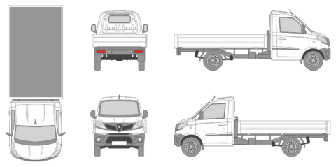Piaggio Porter NP6 2021 Long - Vehicle Templates Unleashed