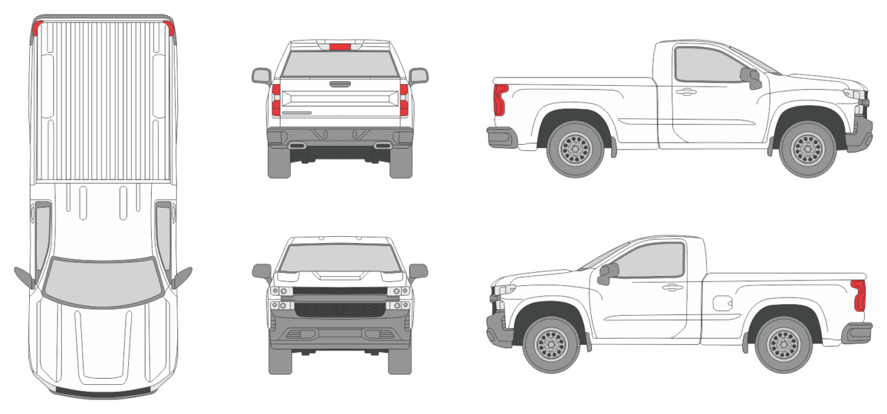 Chevrolet Silverado 2019 Standard Box - Vehicle Templates Unleashed