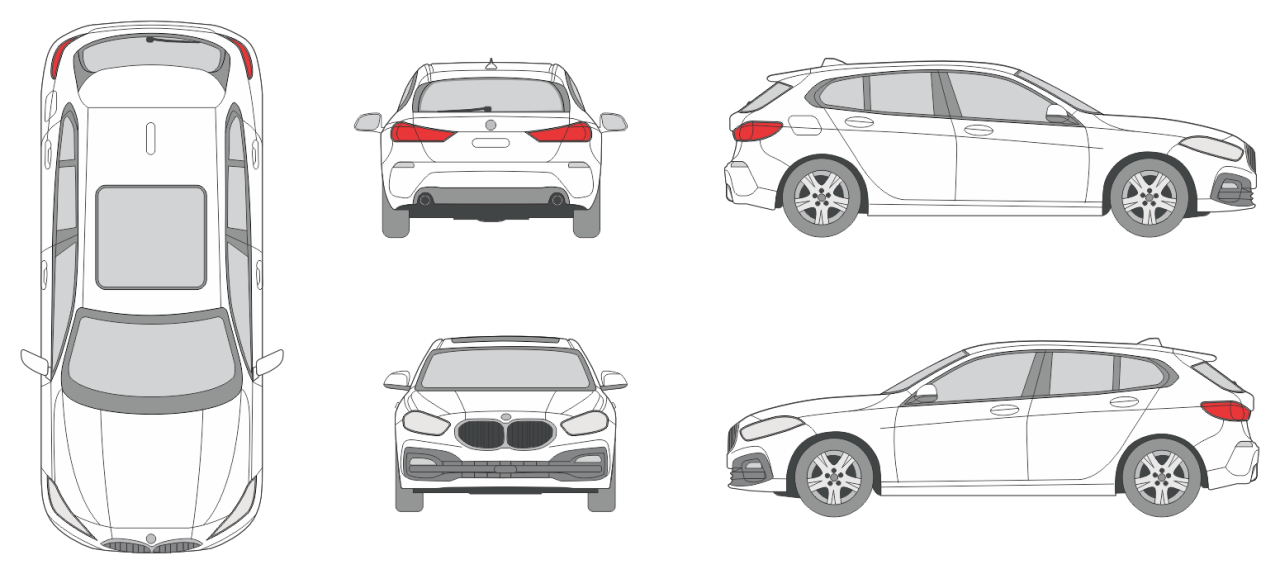 BMW 1er 2019 - Vehicle Templates Unleashed