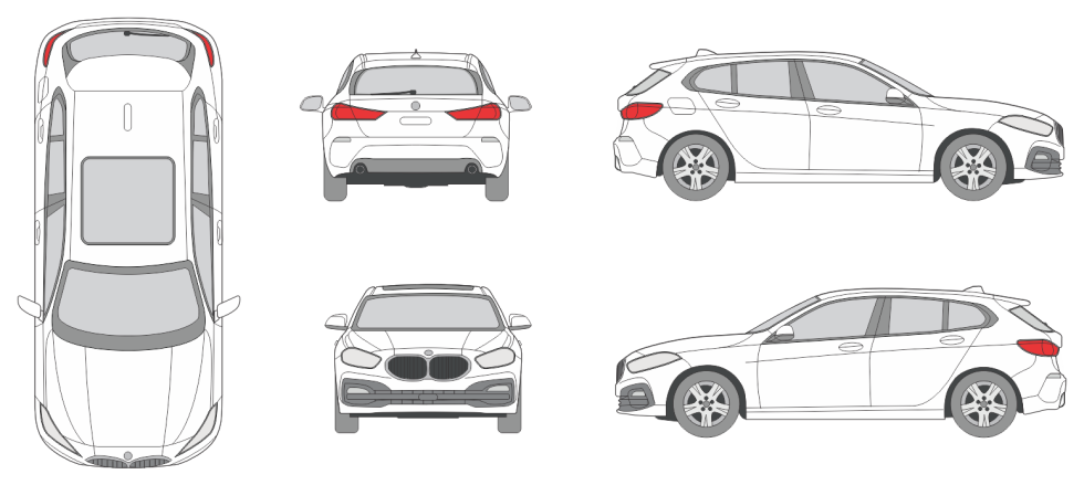 BMW 1er 2019 - Vehicle Templates Unleashed