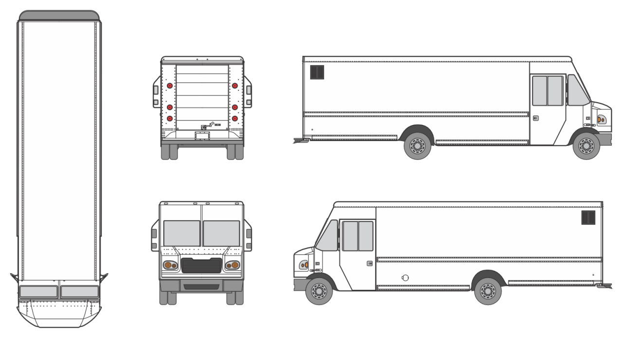 Morgan Olson Route Star MT55 2023 Extra Long - Vehicle Templates Unleashed