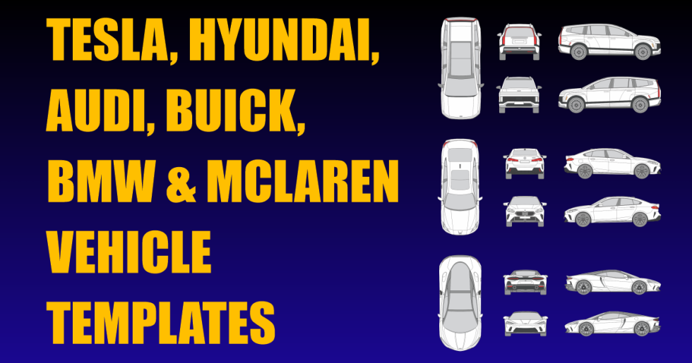 Vehicle Templates For Wraps | Car Templates | Truck Templates