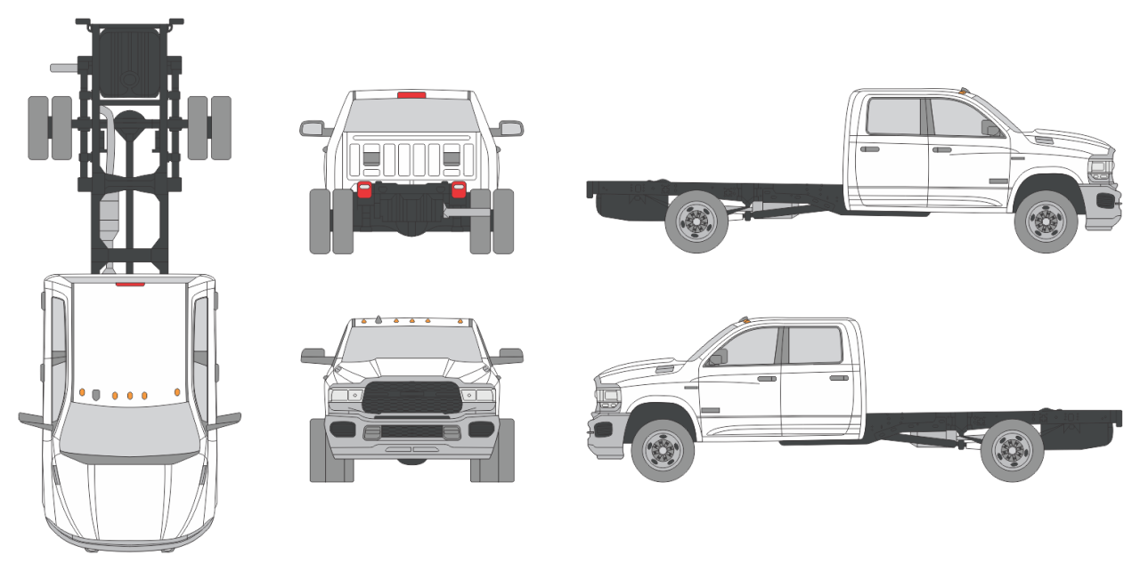 Ram 5500 Tradesman HD 2024 Crew Cab - Vehicle Templates Unleashed