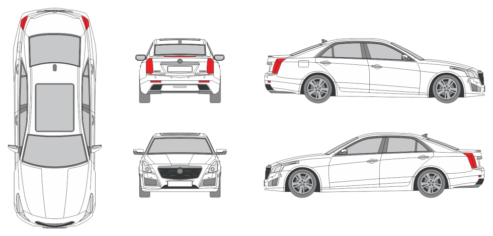 Cadillac CTS 2013 Liftgate - Vehicle Templates Unleashed