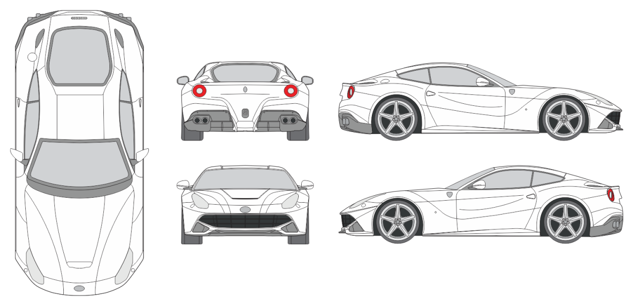 Ferrari F12 2012 - Vehicle Templates Unleashed