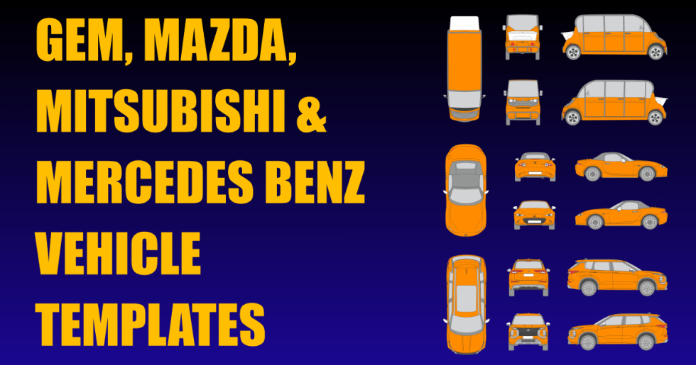 Gem, Mazda, Mitsubishi and Mercedes Benz Vehicle Templates Added ...
