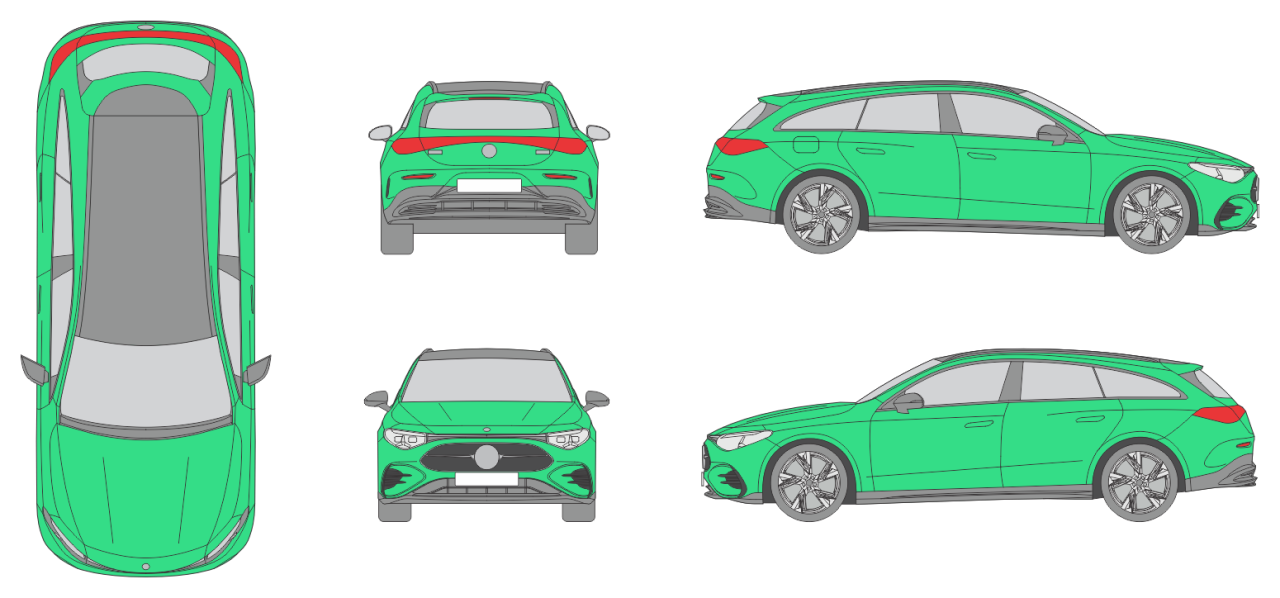 Mercedes Benz CLA EQ 2025 Station Wagon - Vehicle Templates Unleashed