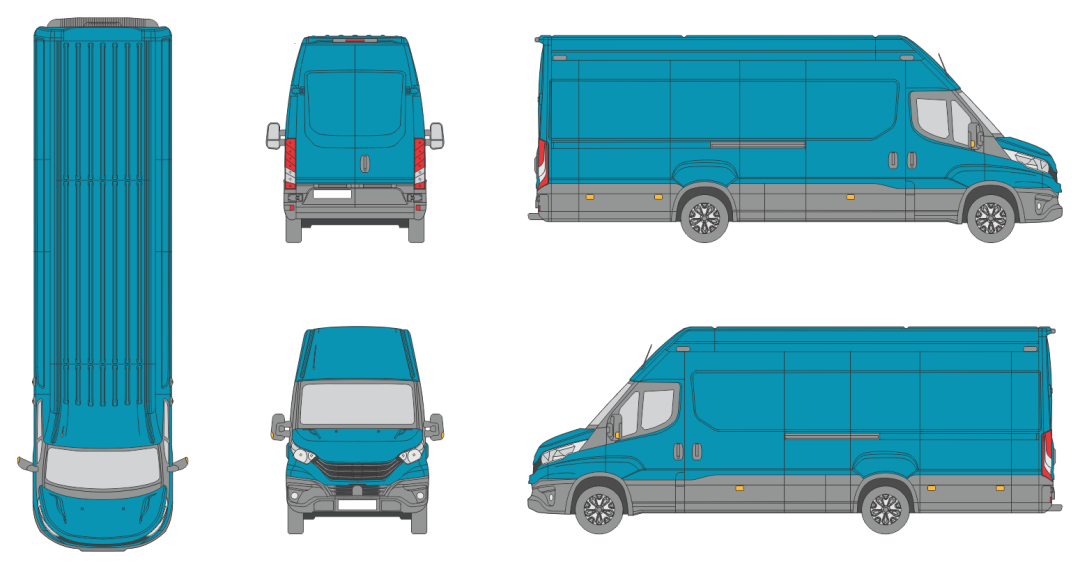 Volkswagen T 7 Kombi 2024 Long Window - Vehicle Templates Unleashed