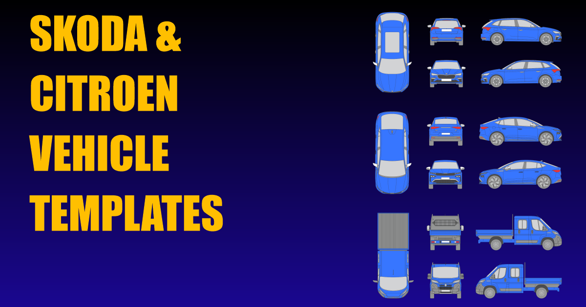 Vehicle Templates For Wraps | Cars | Trucks | SUVs | Vans | Buses