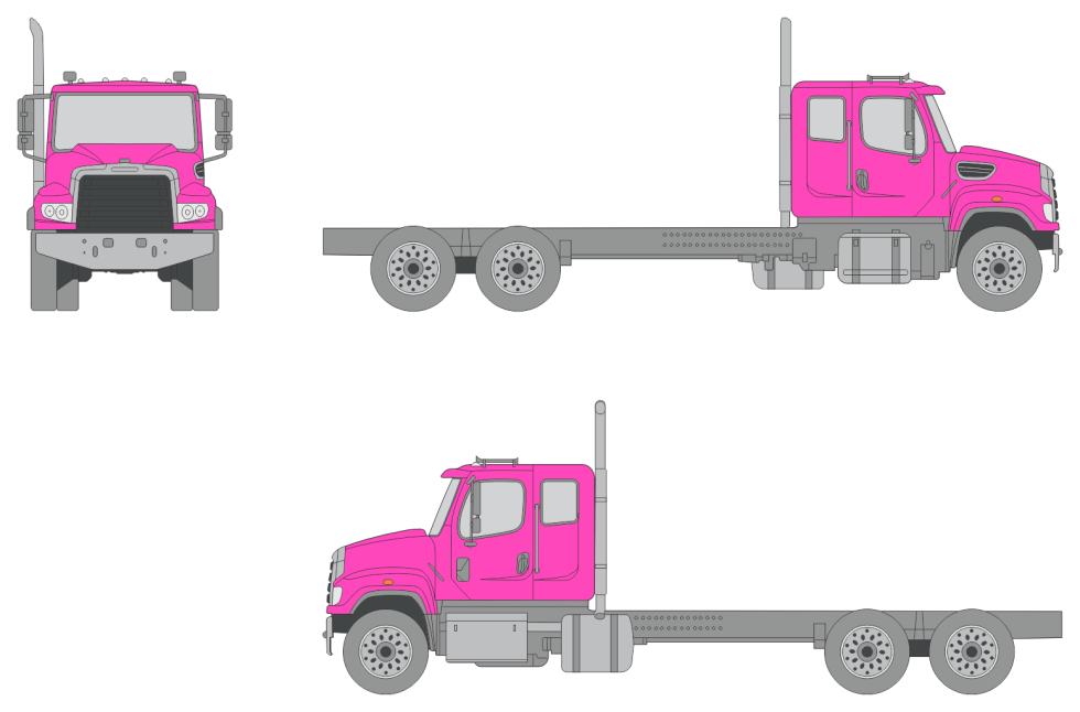 Freightliner 114SD 2011 Extended Cab - Vehicle Templates Unleashed