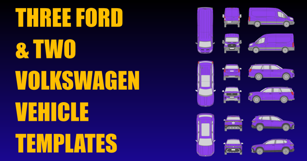 Vehicle Templates For Wraps | Cars | Trucks | SUVs | Vans | Buses
