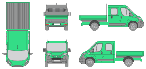 Citroen Relay L2 2024 Cargo Bed Crew Cab - Vehicle Templates Unleashed