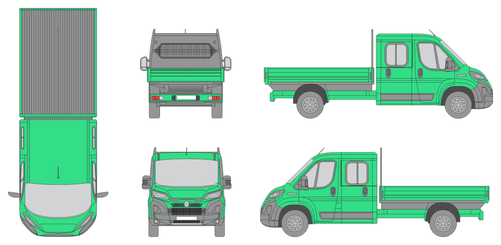 Citroen Relay L3 2024 Cargo Bed Crew Cab - Vehicle Templates Unleashed
