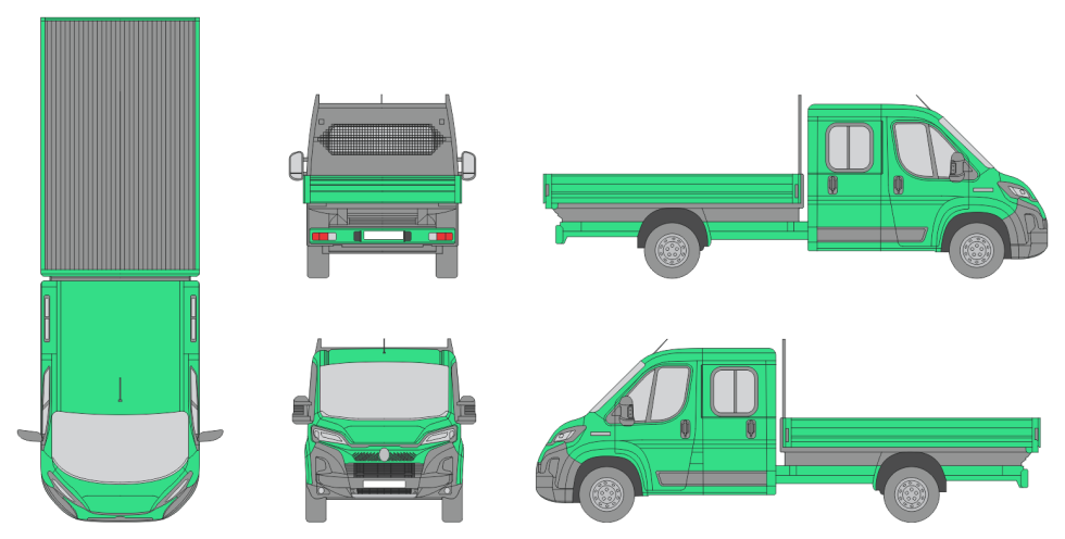 Citroen Relay L4 2024 Cargo Bed Crew Cab - Vehicle Templates Unleashed