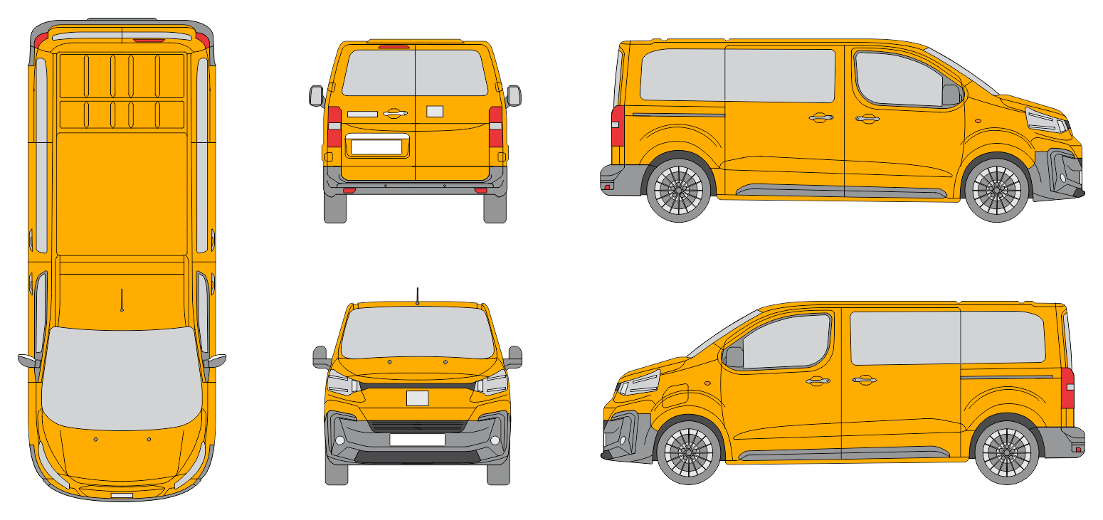 Fiat Scudo 2024 Short Rear Swing Doors Window Window RL - Vehicle ...