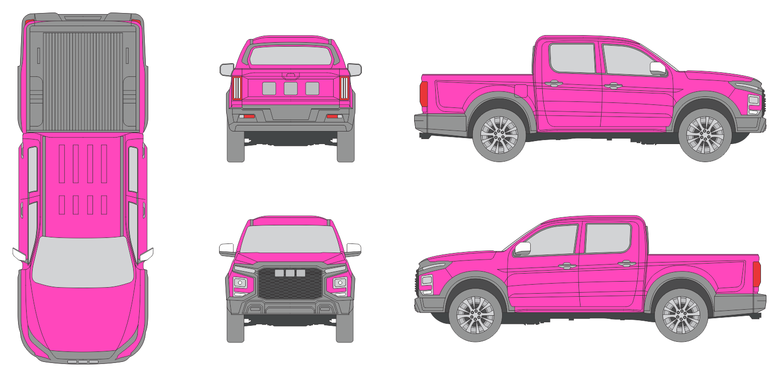 Jac T9 UTE 2024 Crew Cab - Vehicle Templates Unleashed