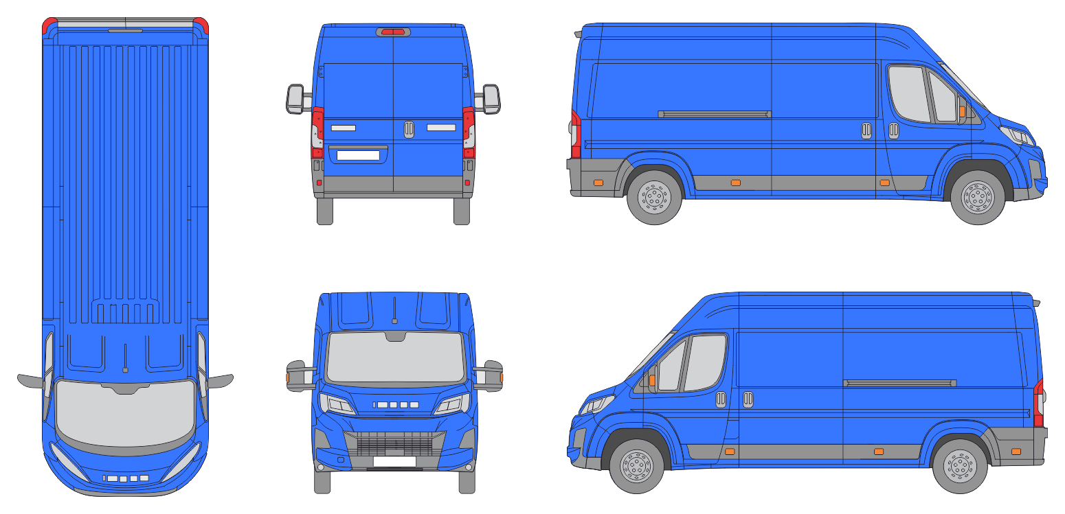 Iveco eSuper Jolly 2026 Med Long Med High Rear Swing Doors Window ...