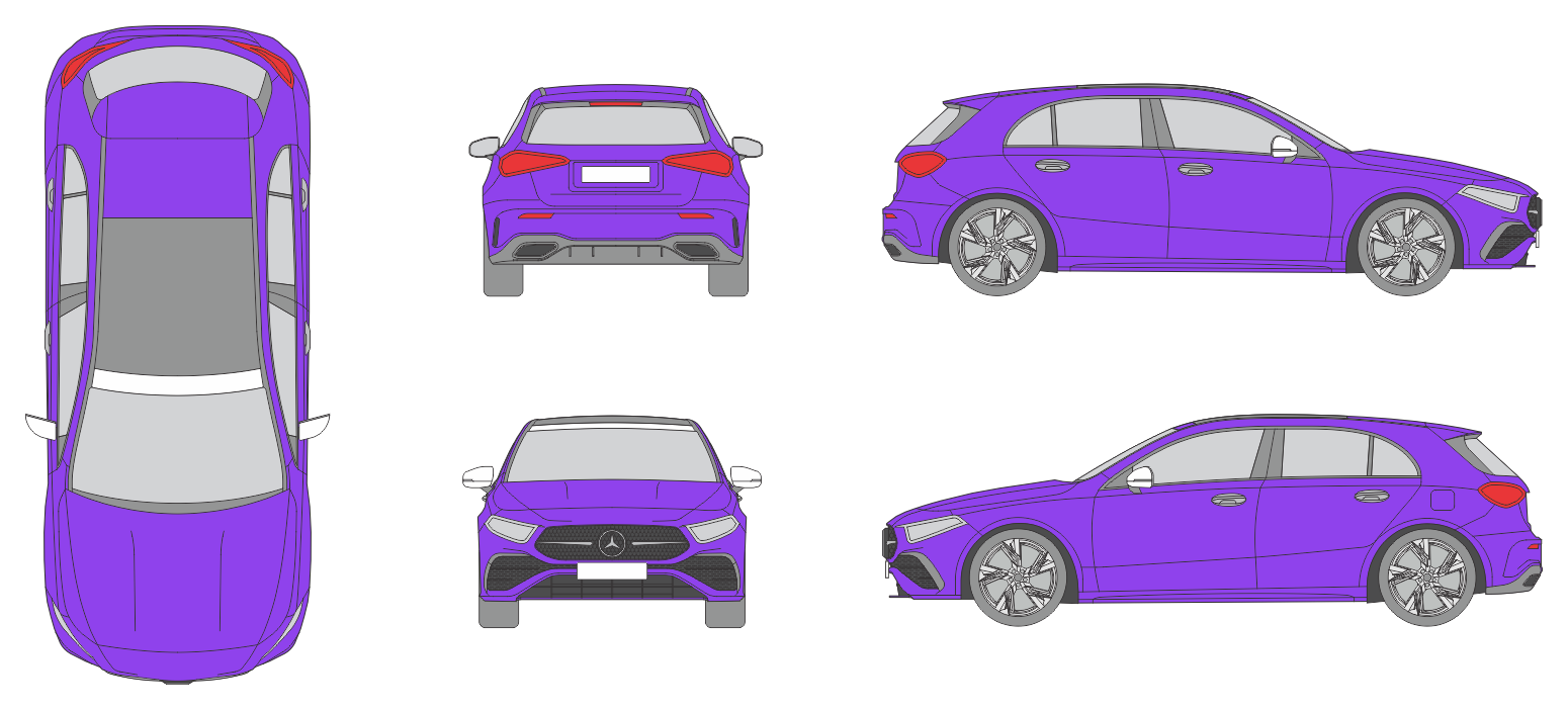 Mercedes Benz A-Class 2023 - Vehicle Templates Unleashed